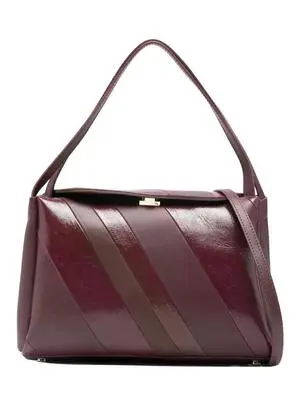 THEMOIRE Eudora Diagonal-stripe Shoulder Bag - Purple