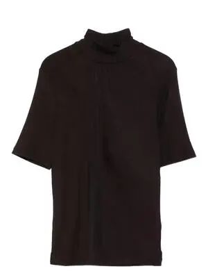 Marc O'polo Roll-neck Short-sleeve Top - Brown