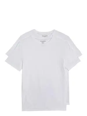 Mack Weldon Cloud Crew Tee, Pack Of 2 - Bright White