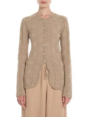 Tove Uma Knitted Jacket - Wheat