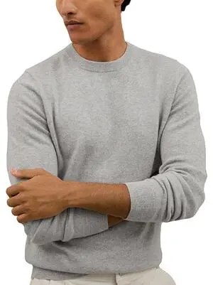 REISS Crewneck Cashmere Sweater - Soft Grey