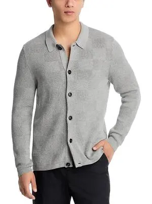 Barbour Falton Knitted Cardigan Sweater - Grey Marl