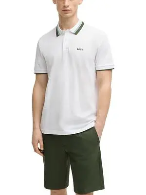 BOSS Paddy Ap Heritage Polo - White