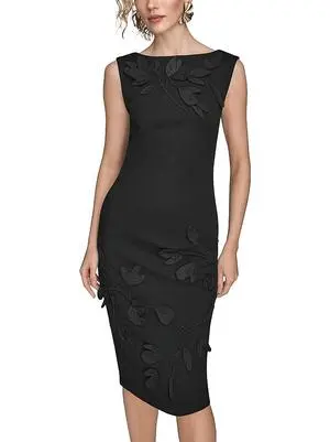 Donna Karan New York Scuba Crepe Twill Dress - Black/ Black