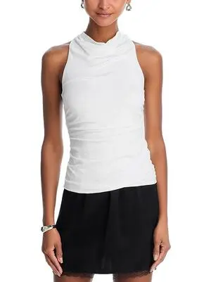 French Connection Ruched Jersey Top - Summer White