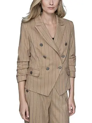 Karl Lagerfeld Paris Striped Double Breasted Jacket - Cartouche
