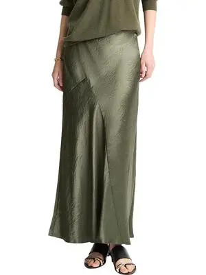 Vince Paneled Bias Cut Skirt - Herba