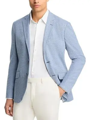 Etro Chevron Jersey Sport Coat - Light Blue