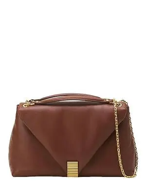 LANVIN Concerto Arpege Soft Leather Bag - Chestnuts