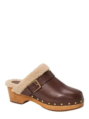 Paige Helena Studded Buckled Mules - Auburn