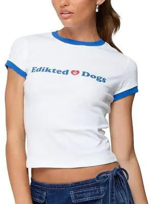 EDIKTED Puppy Lover Donation T-shirt - White