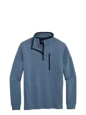 Vineyard Vines Quilted Navigator Quarter Snap Sweatshirt - Blue Mirage