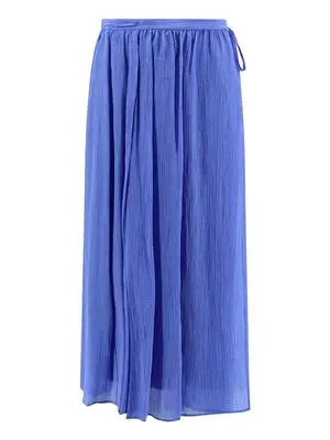 Polo Ralph Lauren Wrap Lyocell Skirt - Blue