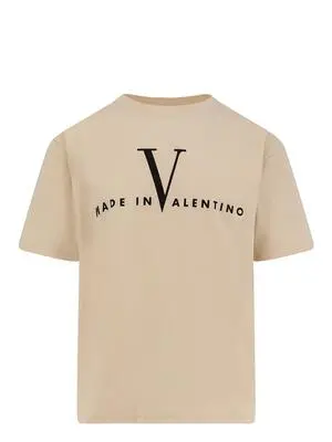Valentino Garavani Cotton Tshirt - Beige