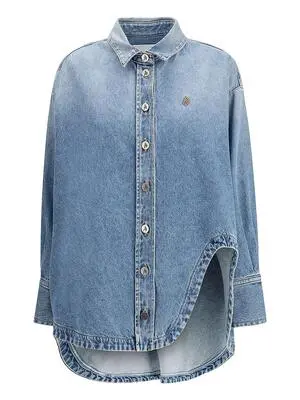 Attico Oversize Denim Shirt - Blue