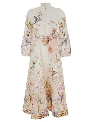 Zimmermann Rebellion Linen Long Dress - Beige