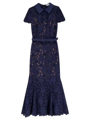 SELF-PORTRAIT Lace Maxi Dress - Blue