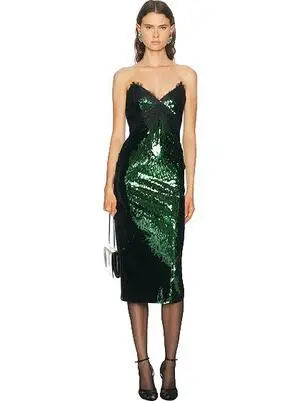 Retrofete Ellen Sequin Dress - Pine