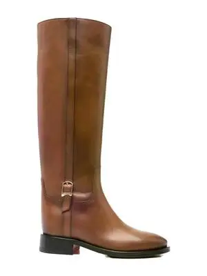 Santoni Buckle-detail Boots - Brown