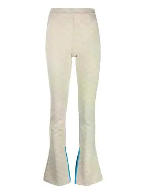Off-White Monogram Ankle-slit Trousers - Neutrals