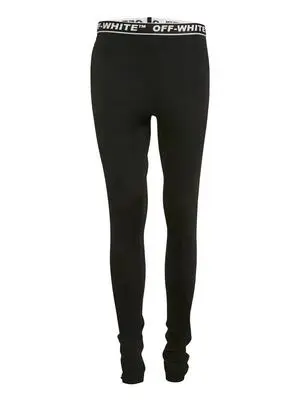 Off-White Logo-print Leggings - Black
