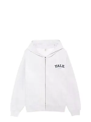 SPORTY & RICH Hooded Zip-up - Grey