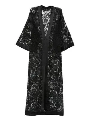 Carine Gilson V-neck Lace Nightdress - Black