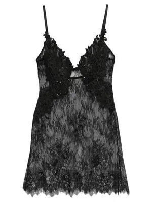 Alchemy Fashions X Lia Aram Lace Beaded Mini Dress - Black