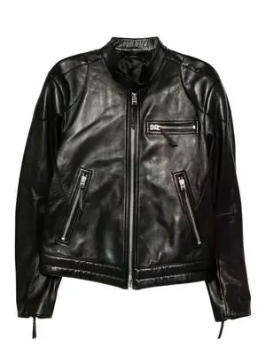 TOM FORD Leather Biker Jacket - Black