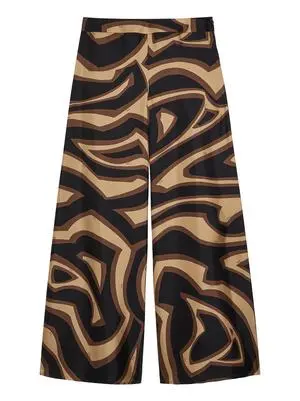Emilio Pucci Labirinto Printed Silk-twill Trousers - Black