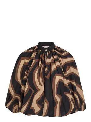 Emilio Pucci Printed Silk Blouse - Black