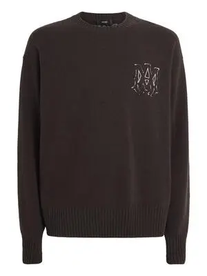 Amiri Wool Logo Sweater - Brown