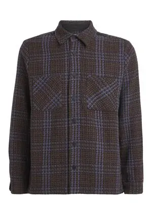 WAX LONDON Cotton-blend Skate Check Whiting Overshirt - Brown