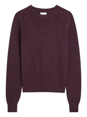 Khaite Nera Melange Cashmere Jumper - Purple Dark
