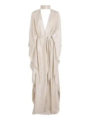TALLER MARMO Metallic Ooo Kaftan Maxi Dress - Gold