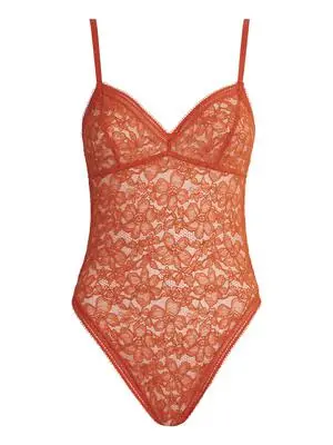 Wolford Lace Floral Bodysuit - Red