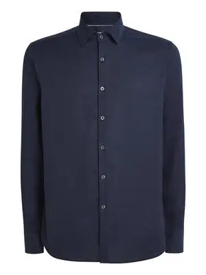 Canali Cotton-cashmere Shirt - Navy