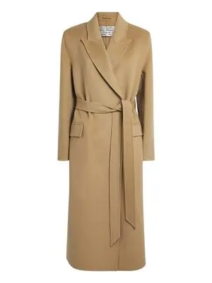 Acne Studios Wool-cashmere Belted Coat - Beige