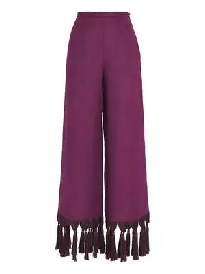 TALLER MARMO Marlino Linen Trousers - Purple
