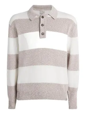 Paul & Shark Cotton Stripe Polo Sweater - Beige