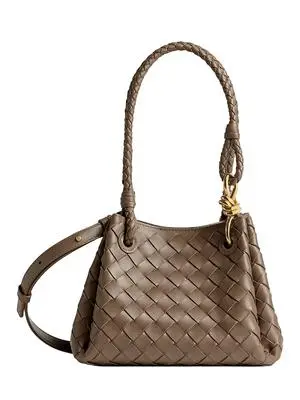 Bottega Veneta Small Intrecciato Parachute Shoulder Bag - Brown