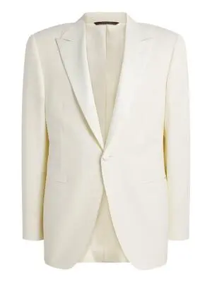 Canali Wool Tuxedo Jacket - White