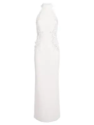 Rebecca Vallance Embellished Halterneck Xanthe Gown - Ivory