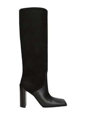 Alaïa Leather And Suede Knee-high Boots - Black