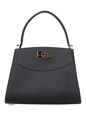 FERRAGAMO Studio Box Handbag - Black