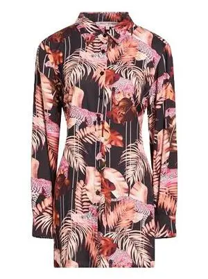 CONNOR & BLAKE Long Floral-print Twill Shirt - Pink