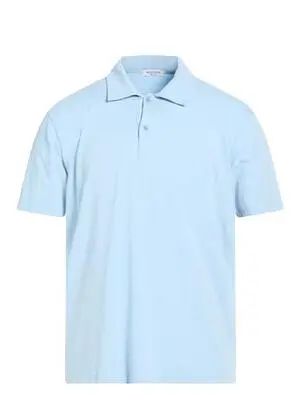 WOOL & CO Polo Shirt Sky Size Cotton, Elastane - Blue