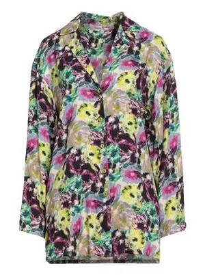 CONNOR & BLAKE Floral Print Twill Shirt - Green
