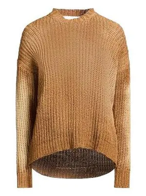 ROBERTO COLLINA Knit Tie-dyed Open Back Sweater - Beige