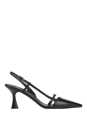 DIVINE FOLLIE Leather Slingback Pumps - Black